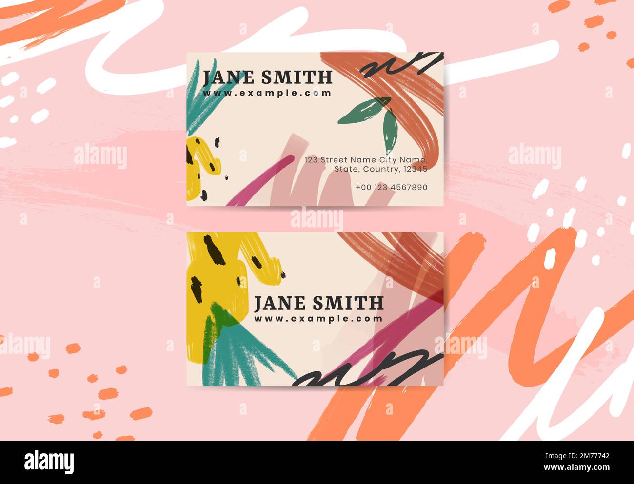 Colorful name card design vector Stock Vector Image & Art - Alamy