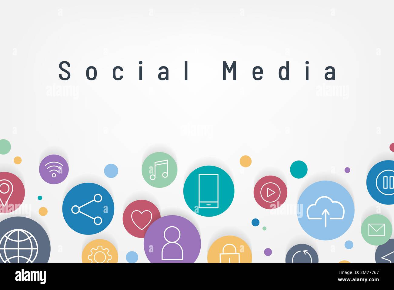 Colorful social media icons background vector Stock Vector Image & Art ...