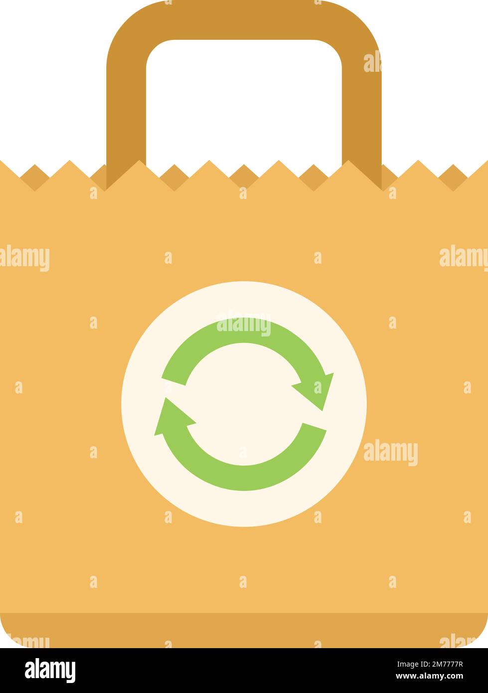 Recycle package icon flat vector. Eco bag. Box pack isolated Stock ...