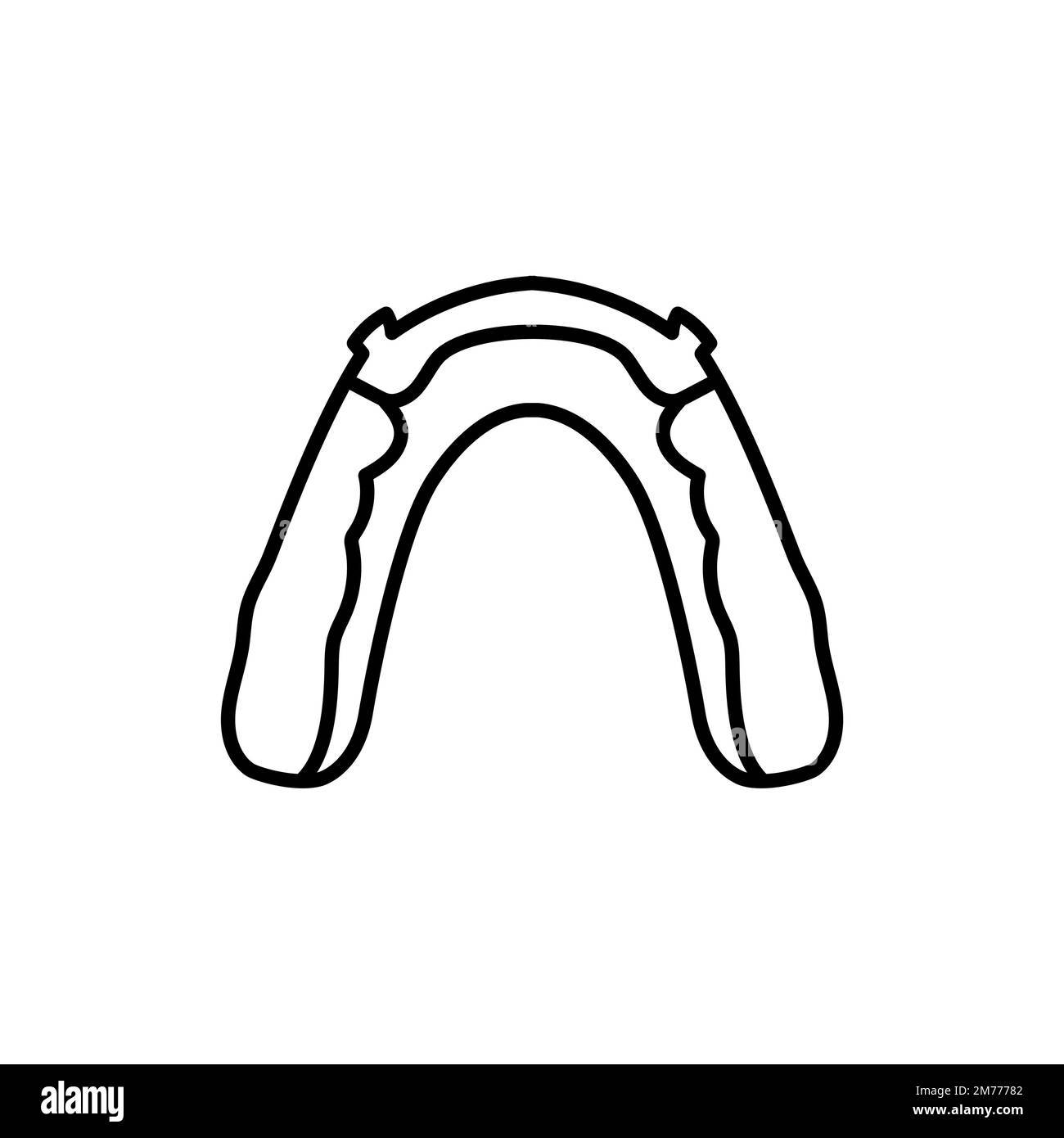 Hawley retainer line icon. Dental prosthetic. Vector illustration Stock ...