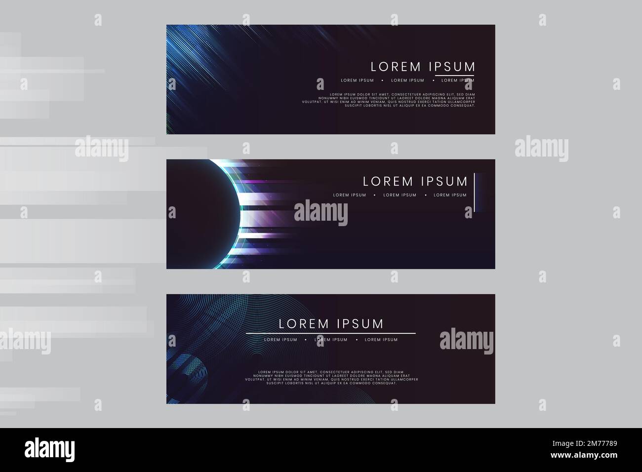 Black website banner design vector Stock Vector Image & Art - Alamy