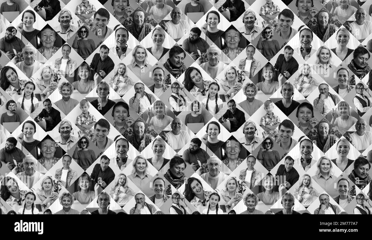 Beautiful happy people in front of a background Stock Photo - Alamy