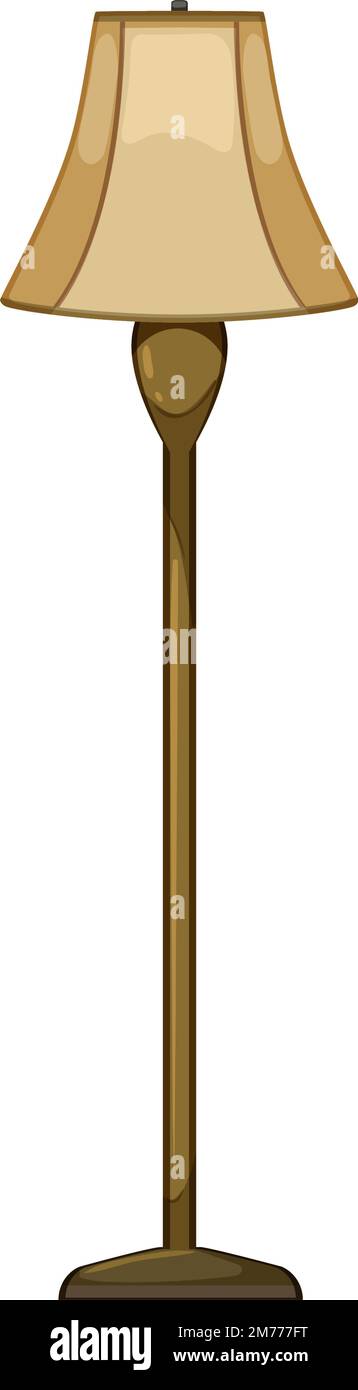 light floor lamp cartoon vector illustration Stock Vector Image & Art ...