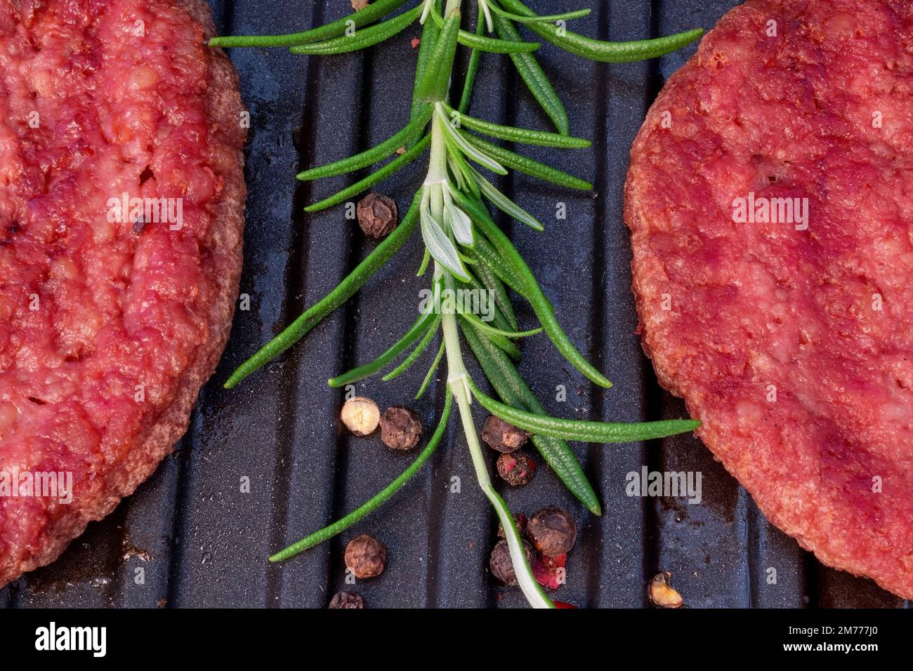 Grilled meat on grill Stock Photo - Alamy