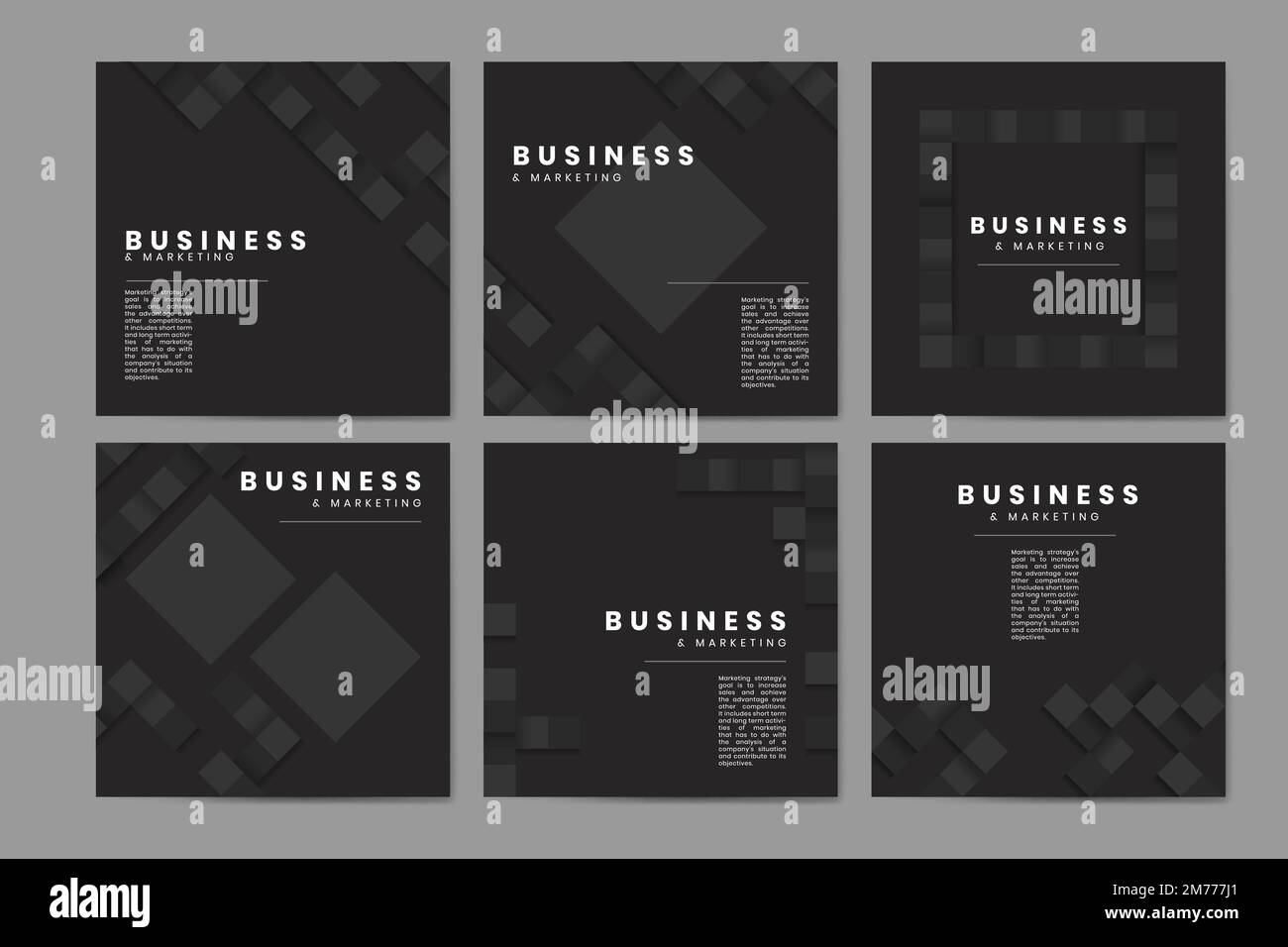 Black website banner design vector set Stock Vector Image & Art - Alamy