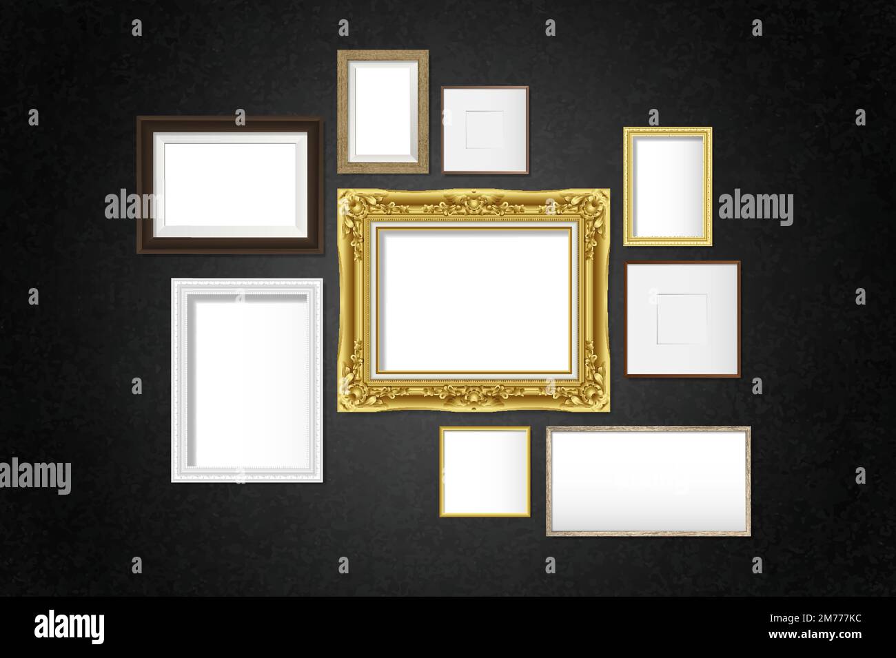 Luxurious frame mockups collection vector Stock Vector Image & Art - Alamy
