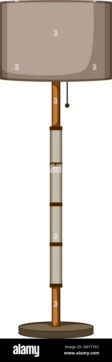 furniture floor lamp cartoon vector illustration Stock Vector Image ...