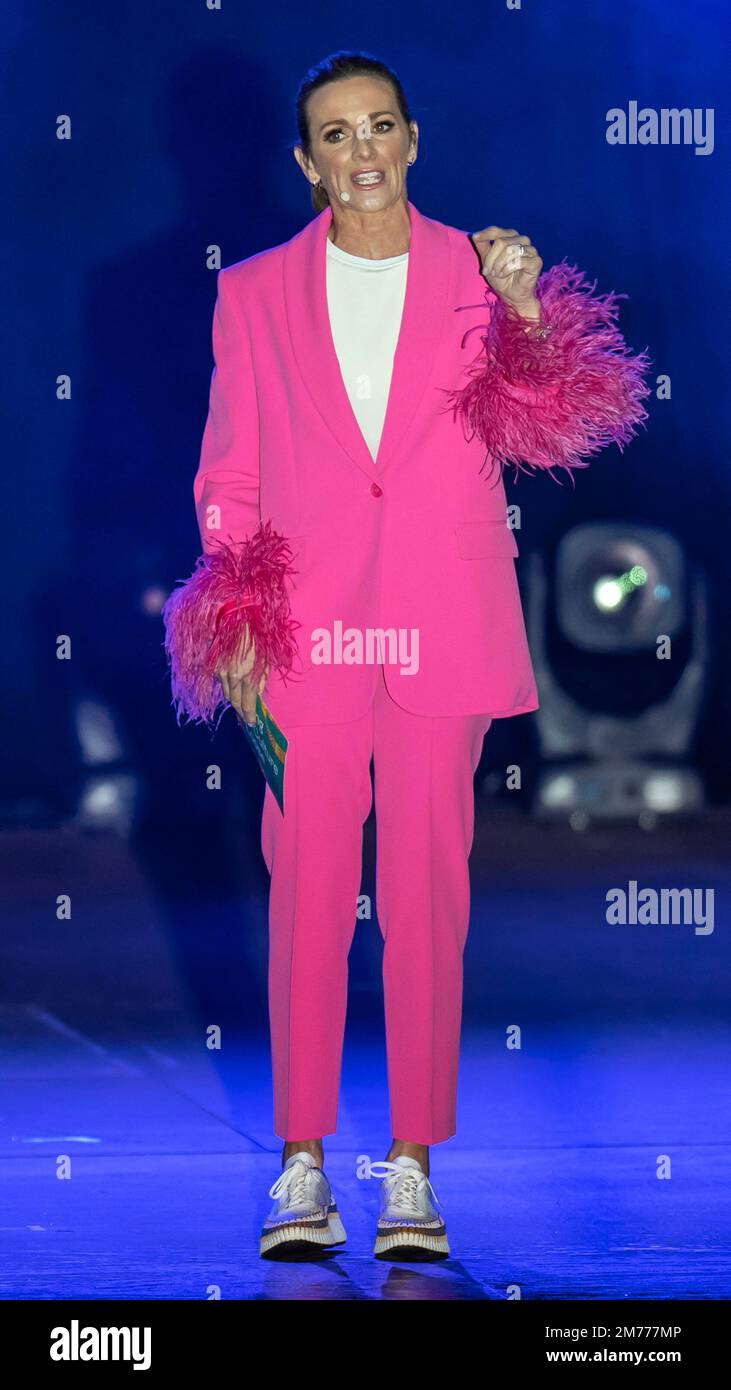 Gabby Logan on stage during The Awakening at Headingley Stadium in ...