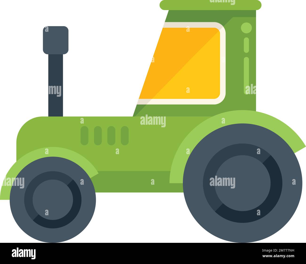Farm tractor icon flat vector. Village farming. Rural data isolated ...