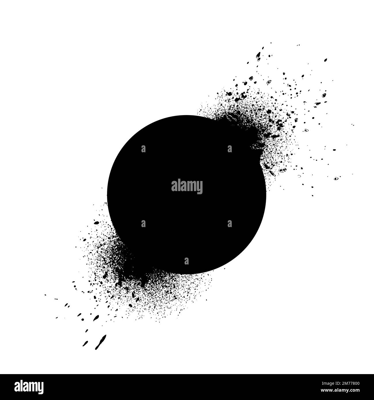 Circle shaped element with ink splashes vector Stock Vector Image & Art ...