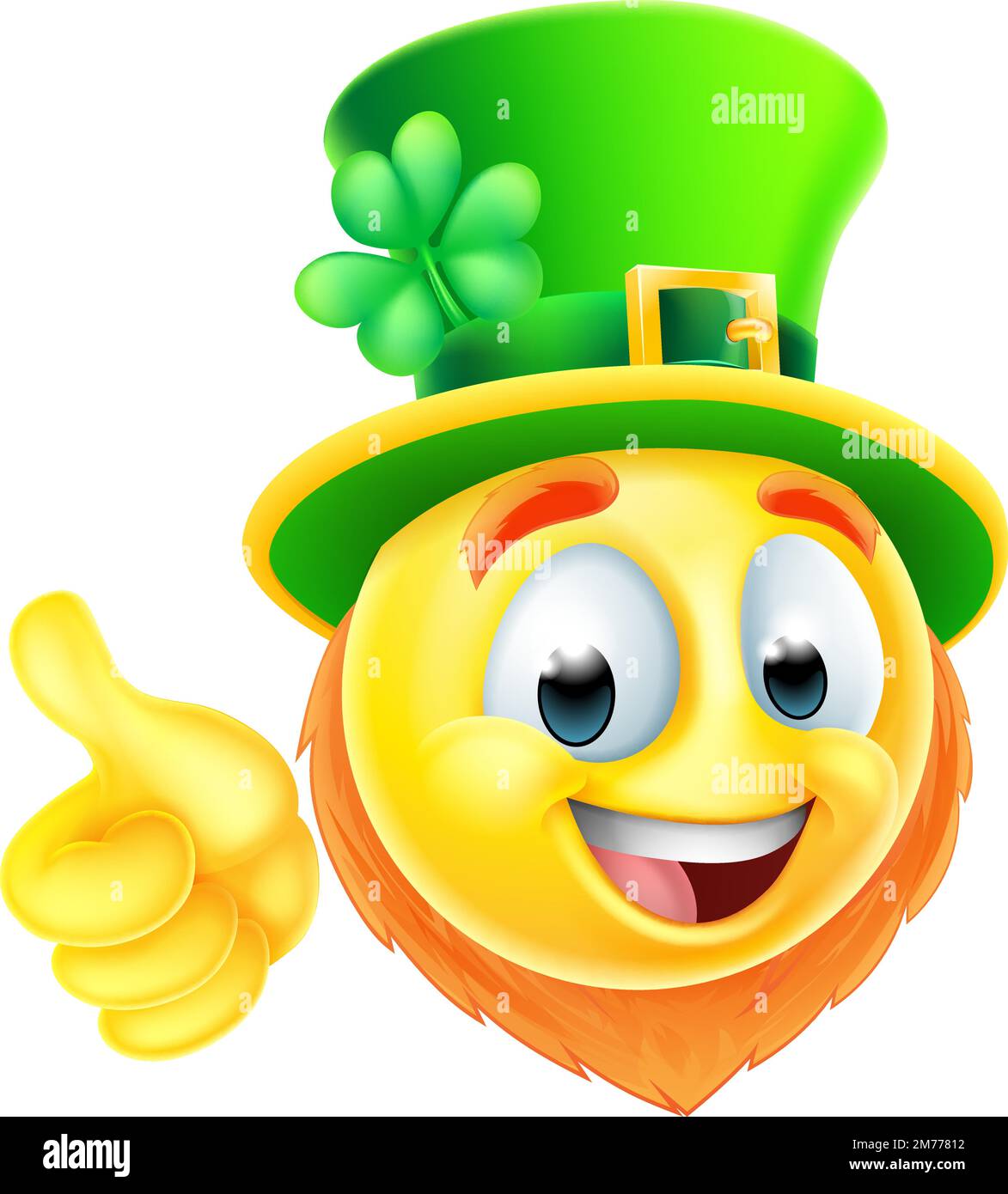 Leprechaun Emoticon Emoji Face Cartoon Icon Stock Vector Image & Art ...