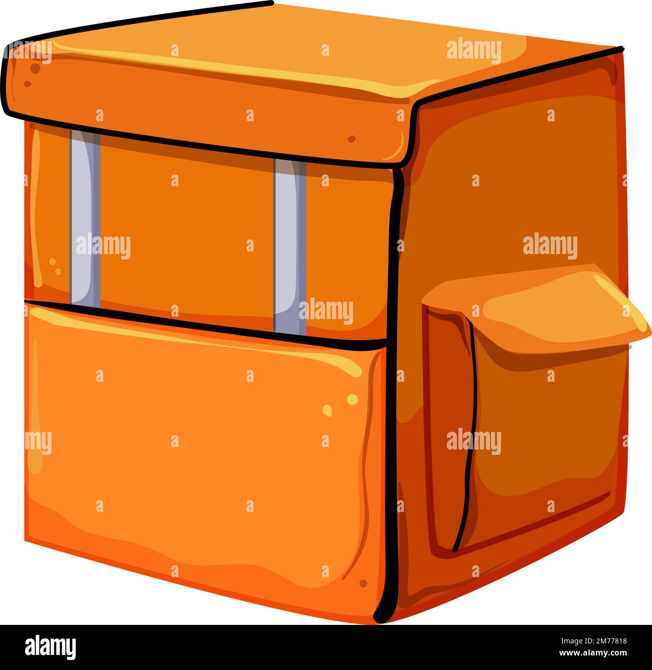 package food delivery bag cartoon vector illustration Stock Vector ...