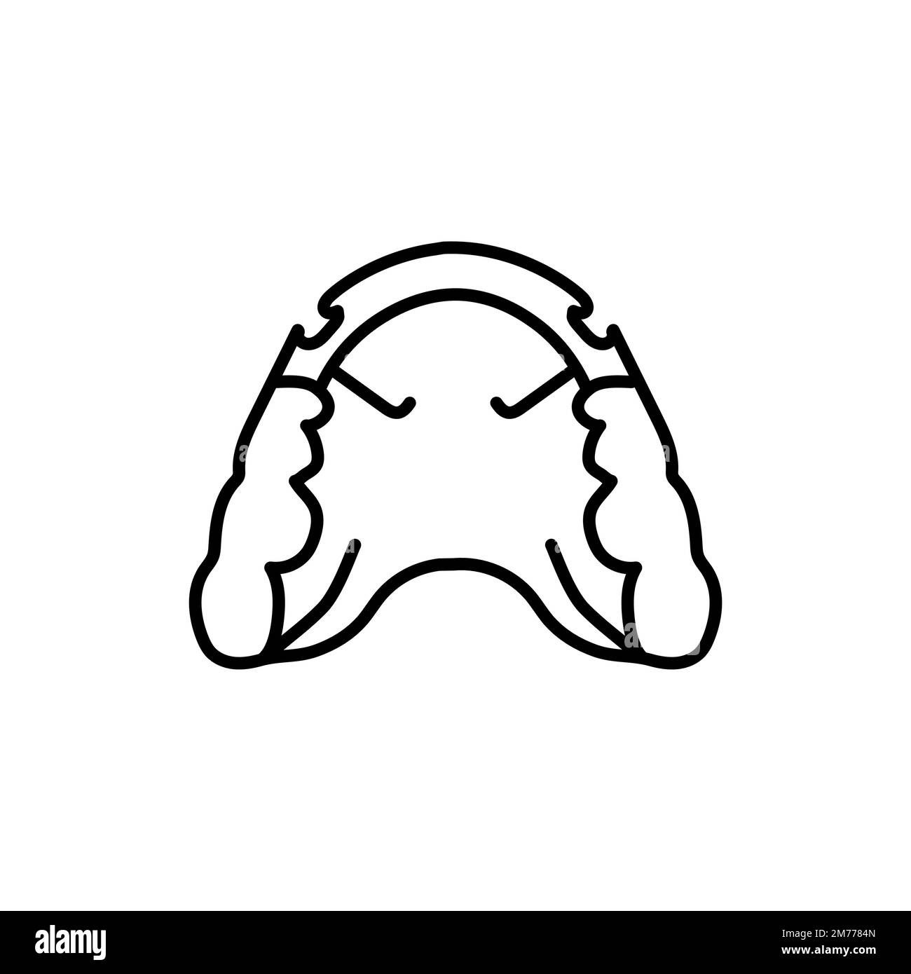 Hawley retainer line icon. Dental prosthetic. Vector illustration Stock ...