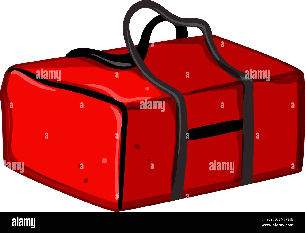 order food delivery bag cartoon vector illustration Stock Vector Image ...