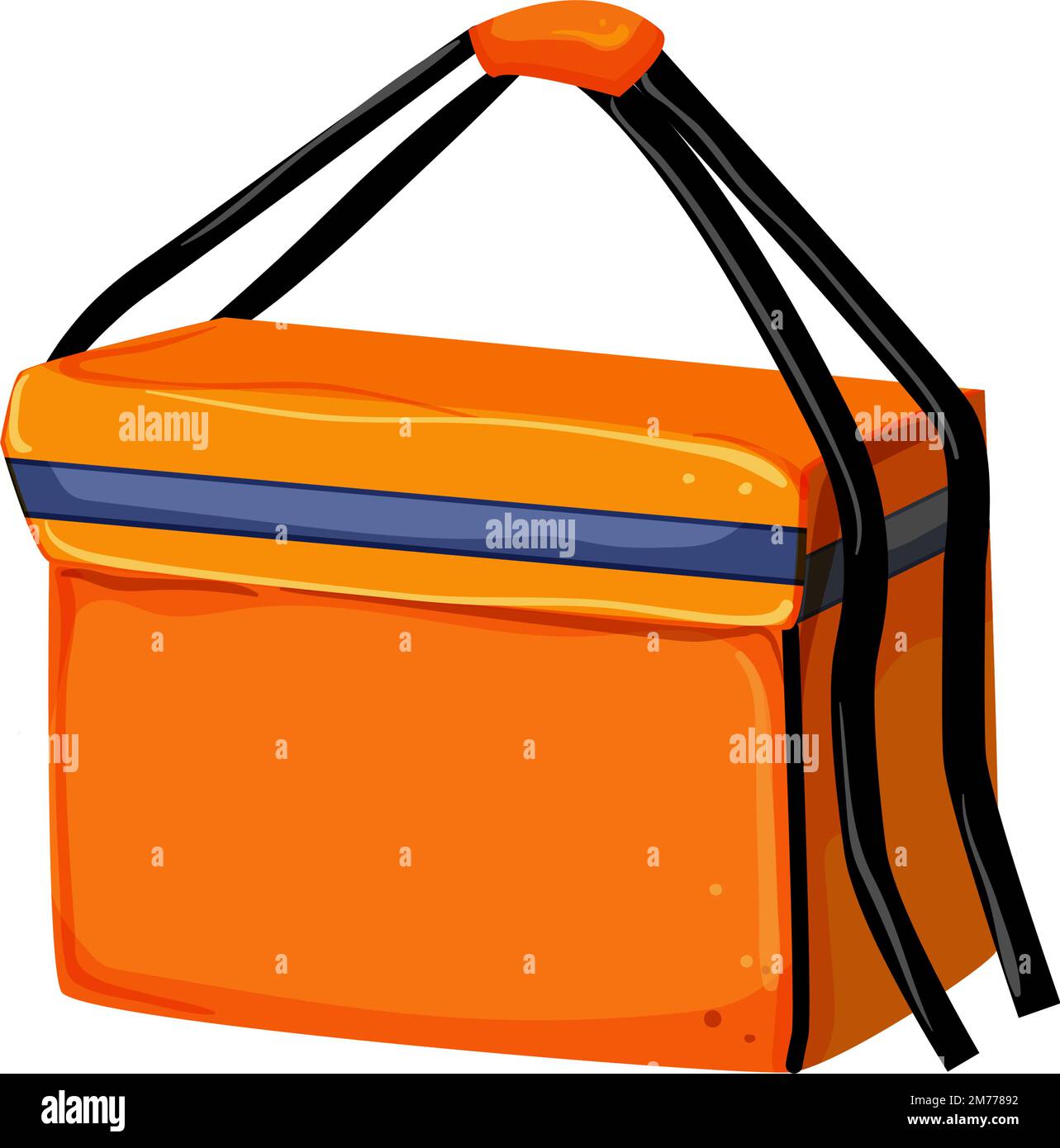 man food delivery bag cartoon vector illustration Stock Vector Image ...