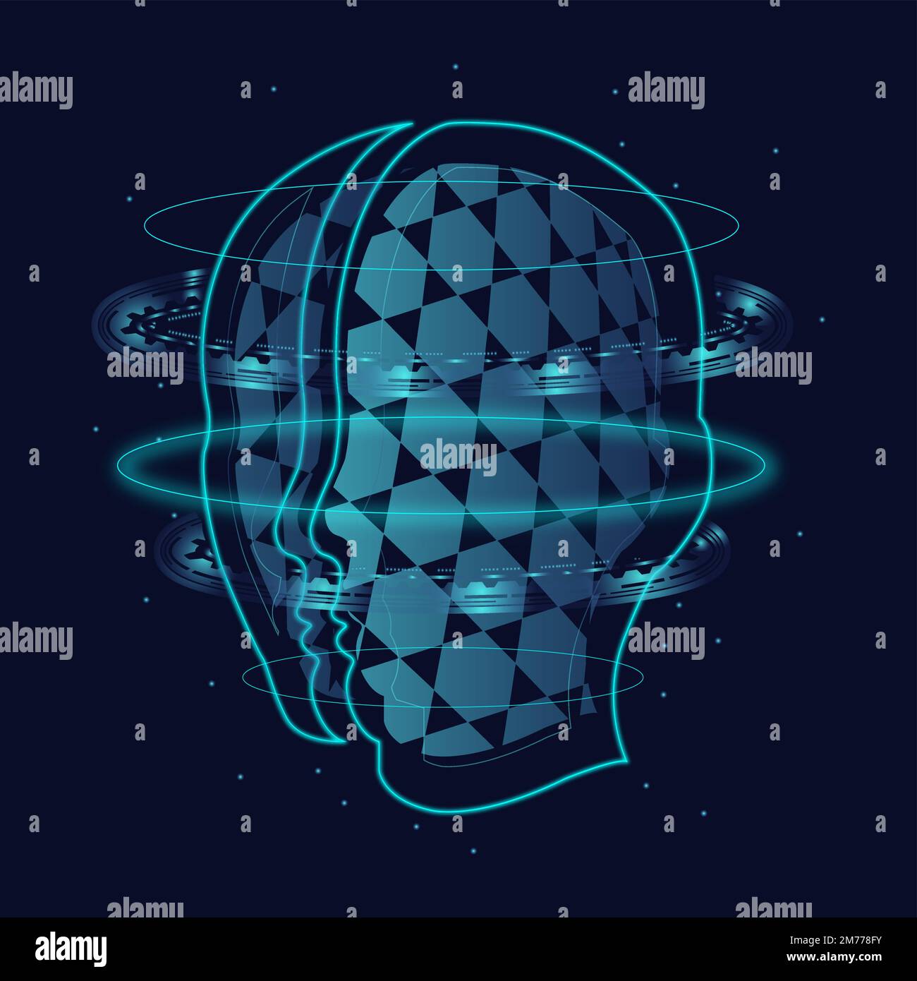 Artificial intelligence brain robotic system vector Stock Vector Image ...