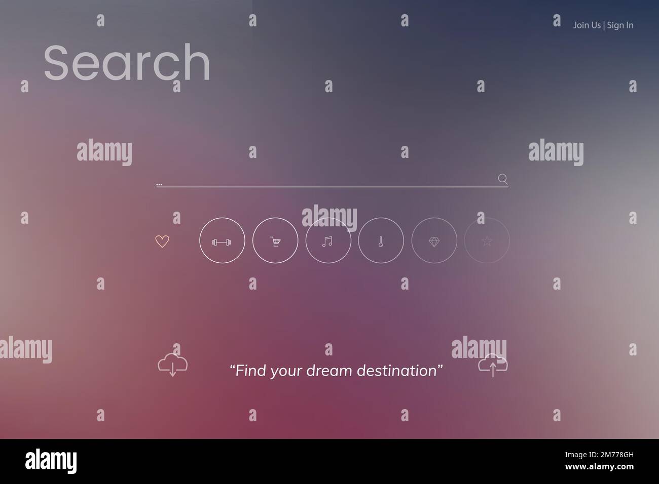 Find your dream destination on a search engine vector Stock Vector ...