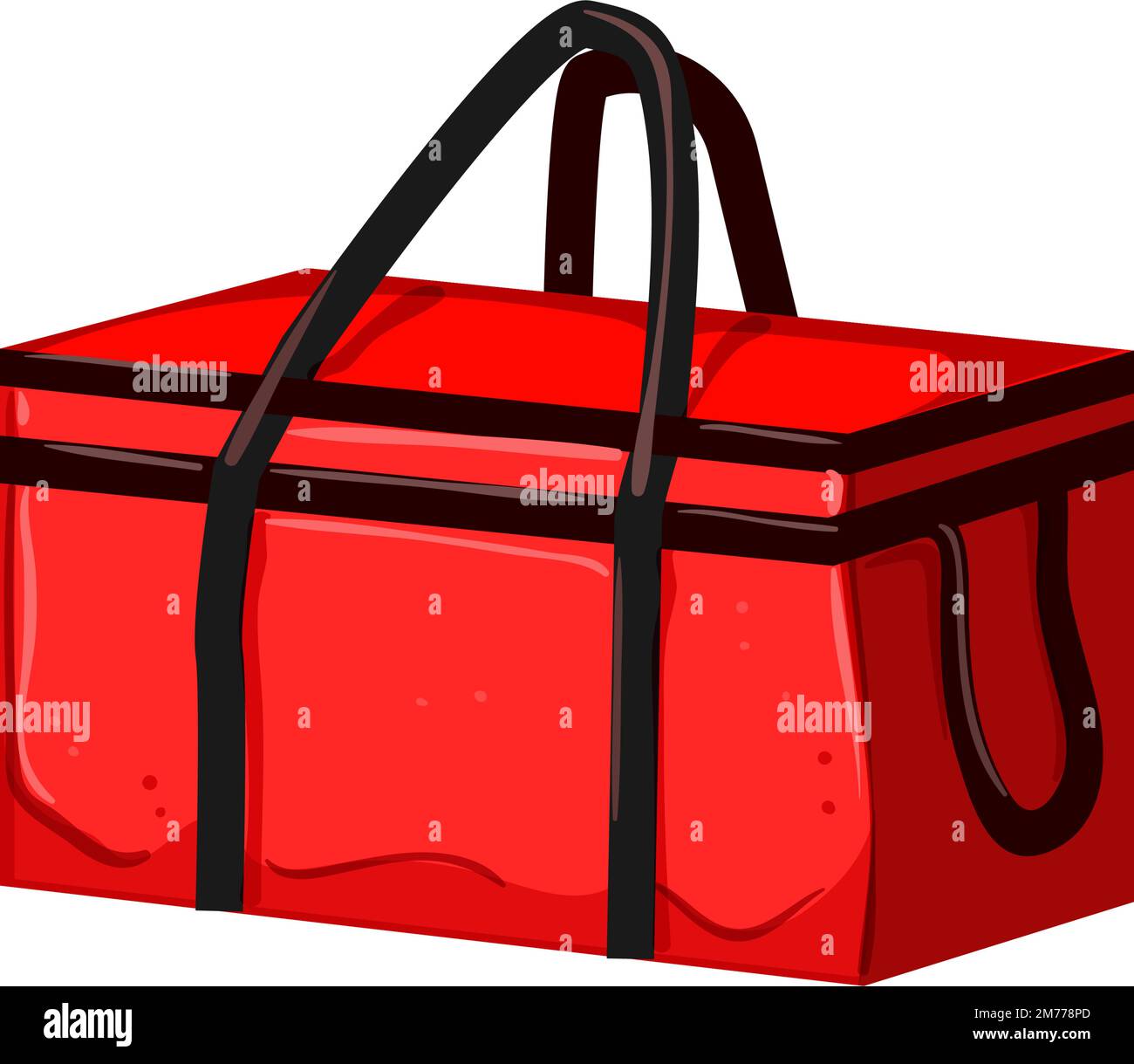 meal food delivery bag cartoon vector illustration Stock Vector Image ...