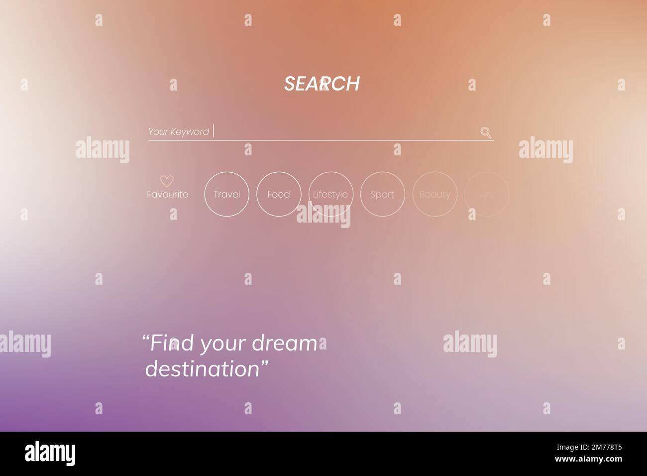 Find your dream destination on a search engine Stock Vector Image & Art ...