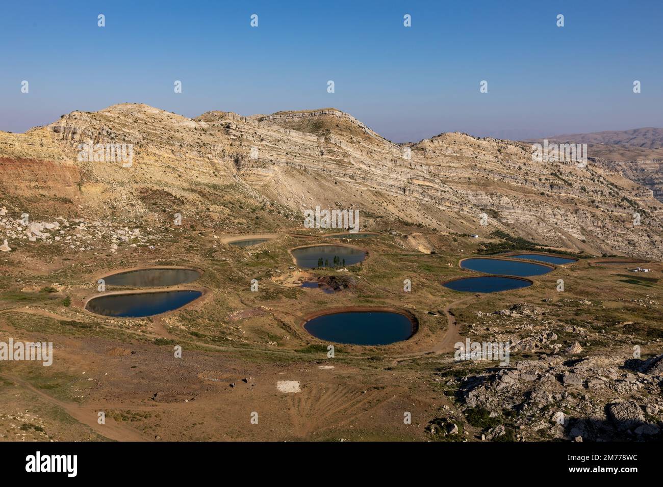 A landscape view of the water ponds in Lebanon Stock Photo - Alamy