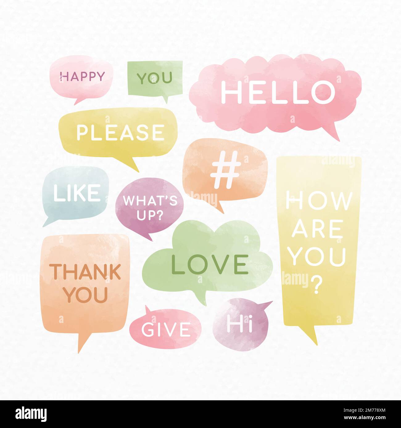 Colorful speech bubble vectors set Stock Vector Image & Art - Alamy