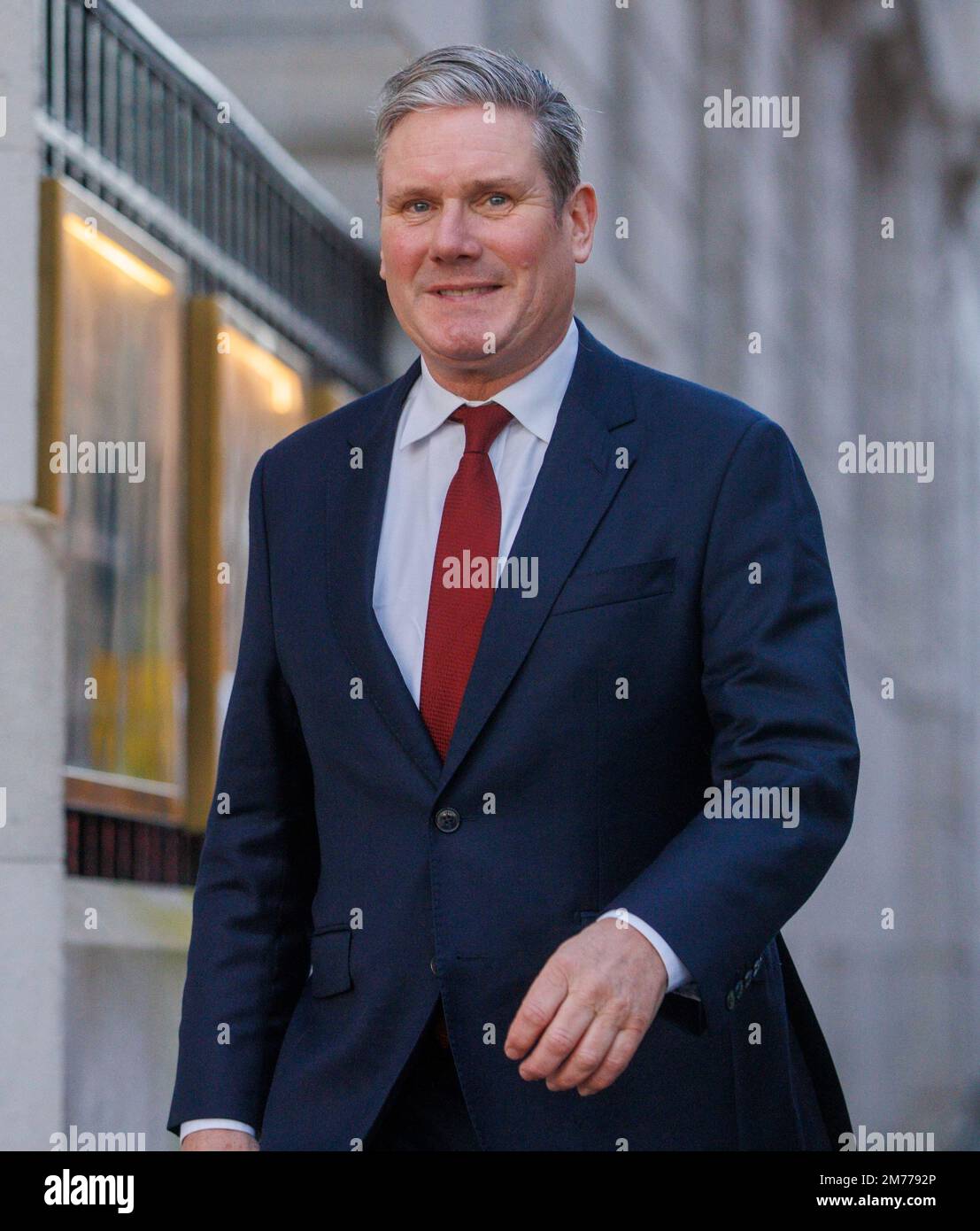 London, UK. 8th Jan, 2023. Labour Leader, Sir Keir Starmer, arrives to ...