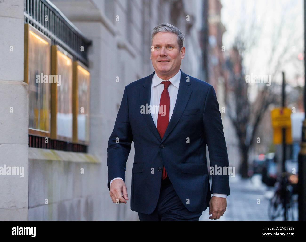 London, UK. 8th Jan, 2023. Labour Leader, Sir Keir Starmer, arrives to ...