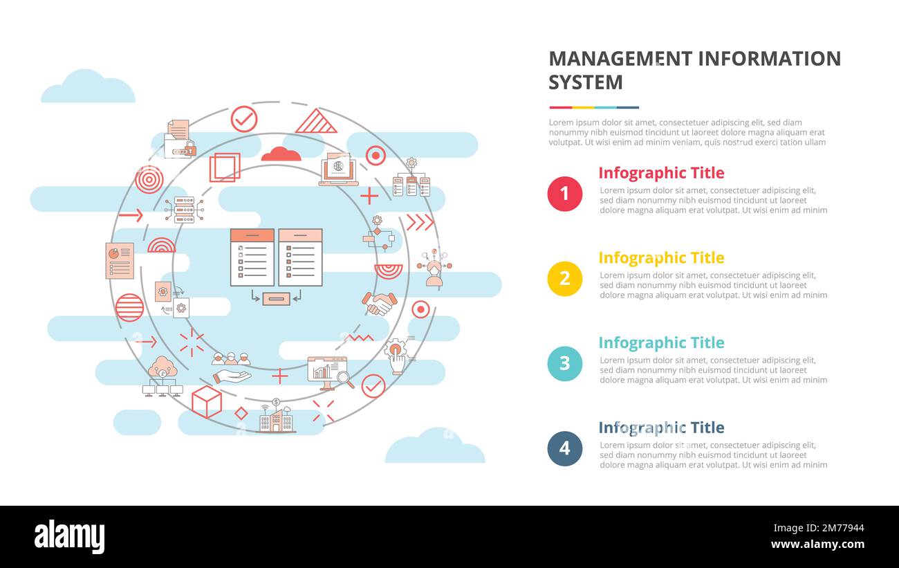 mis management information system concept for infographic template ...