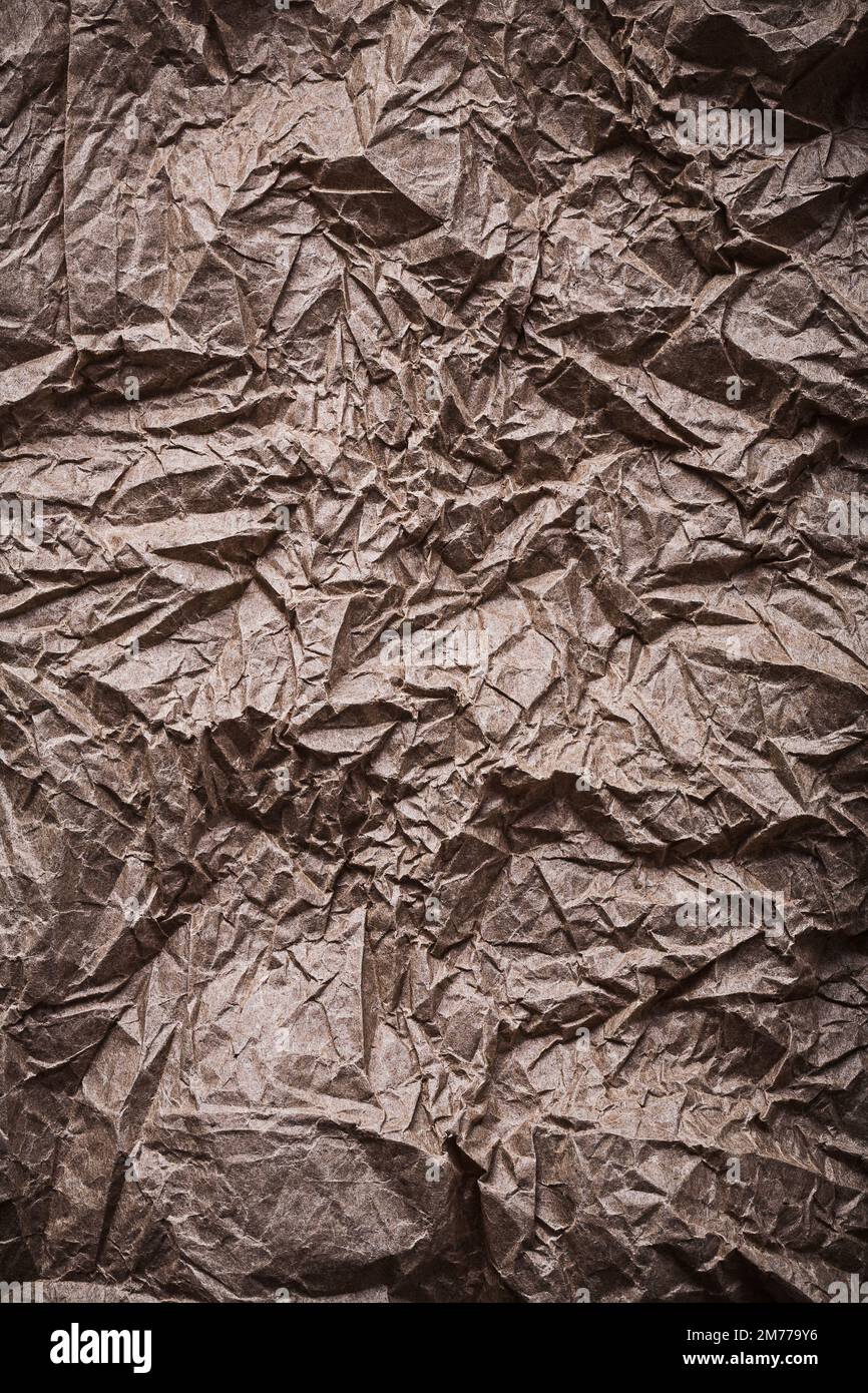 Close up view of vintage messy crumpled paper Stock Photo - Alamy