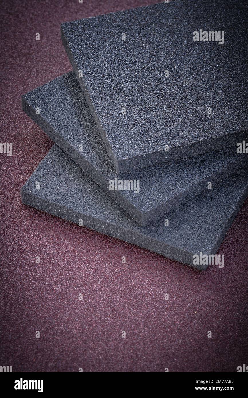 Collection of sanding sponges on emery paper abrasive tools Stock Photo ...