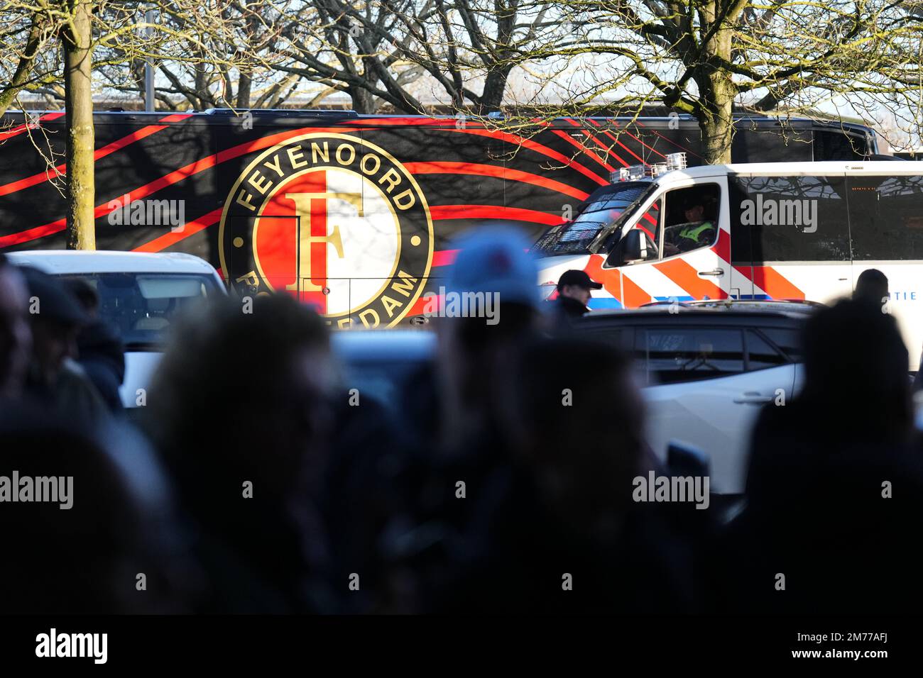 Utrecht - Feyenoord bus during the match between FC Utrecht v Feyenoord ...