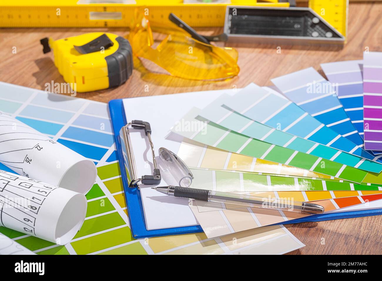 color palette with other tools Stock Photo - Alamy