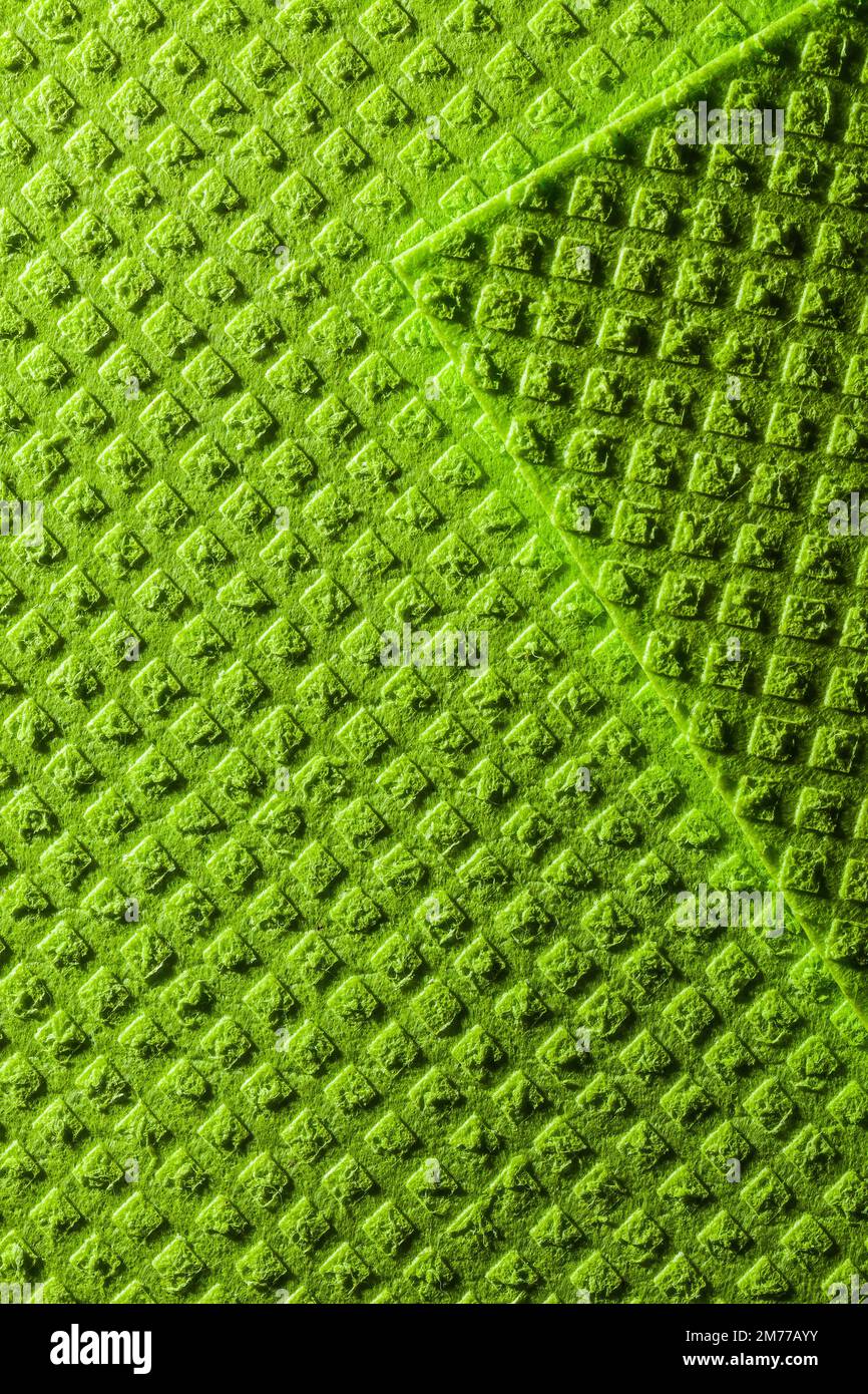 New green dishwashing kitchen clothes Stock Photo - Alamy