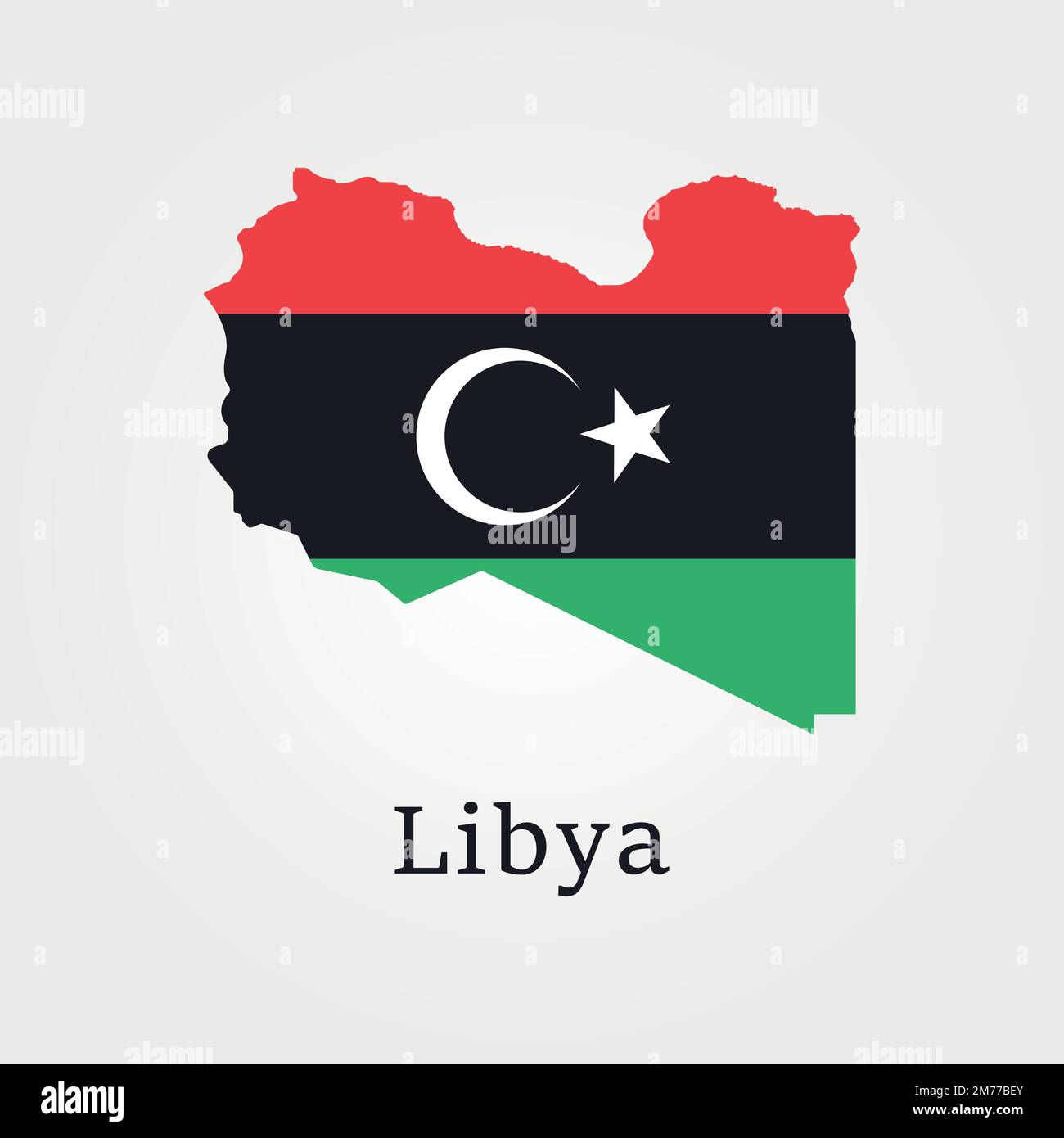 Libya flag map hi-res stock photography and images - Alamy