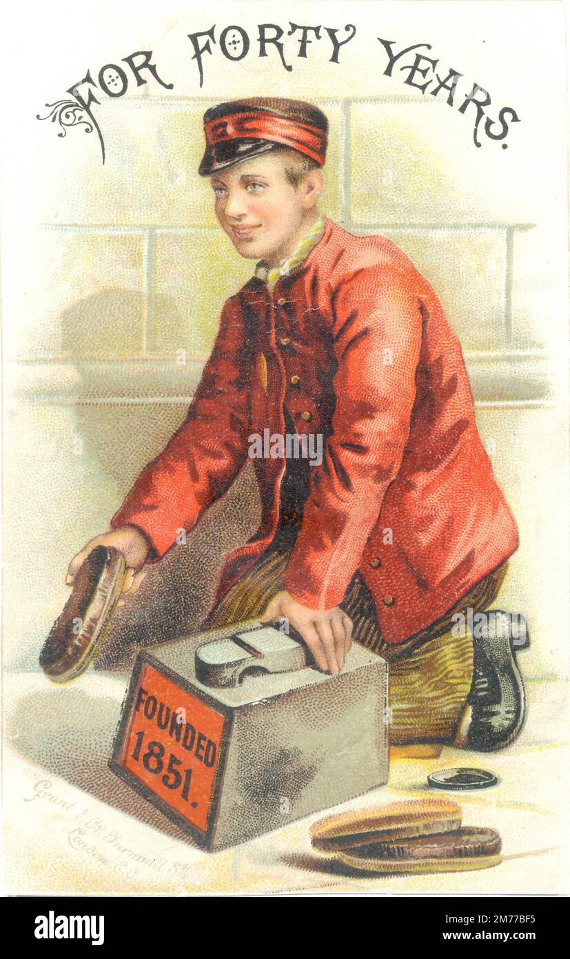 Chromolithographed portrait of a Ragged School shoe shine boy in ...