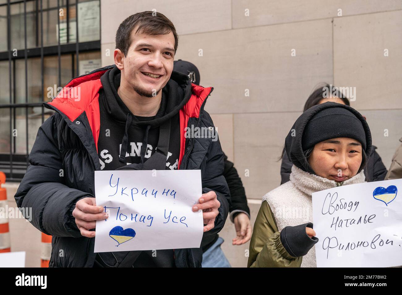 New York, New York, USA. 7th Jan, 2023. Natives from the Russian region ...