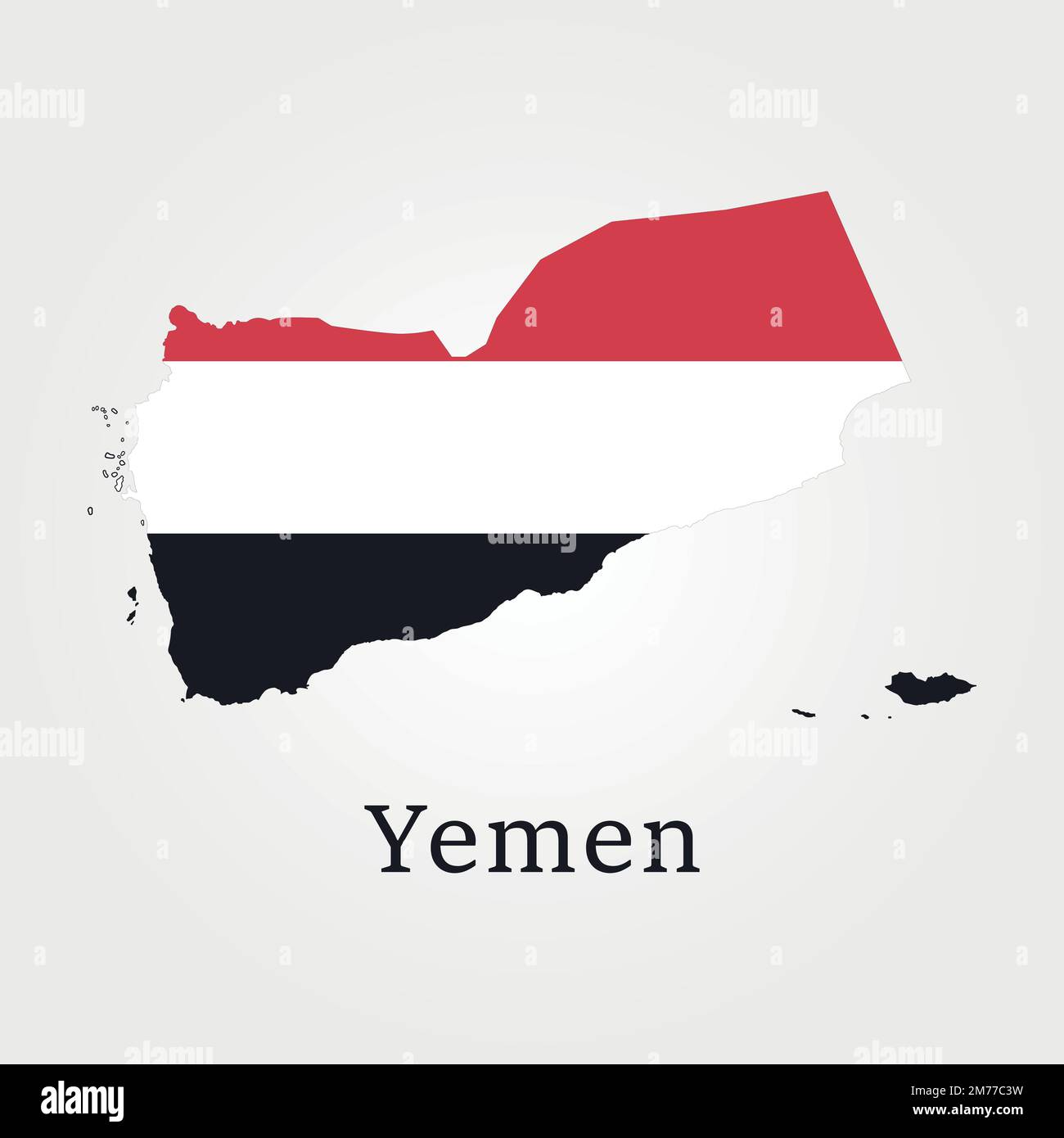 Polygonal map of Yemen with flag ,vector illustration Stock Vector ...
