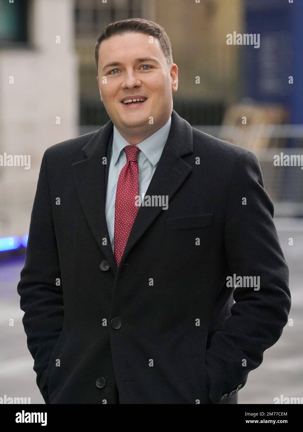 Shadow health secretary Wes Streeting leaves BBC Broadcasting House in ...