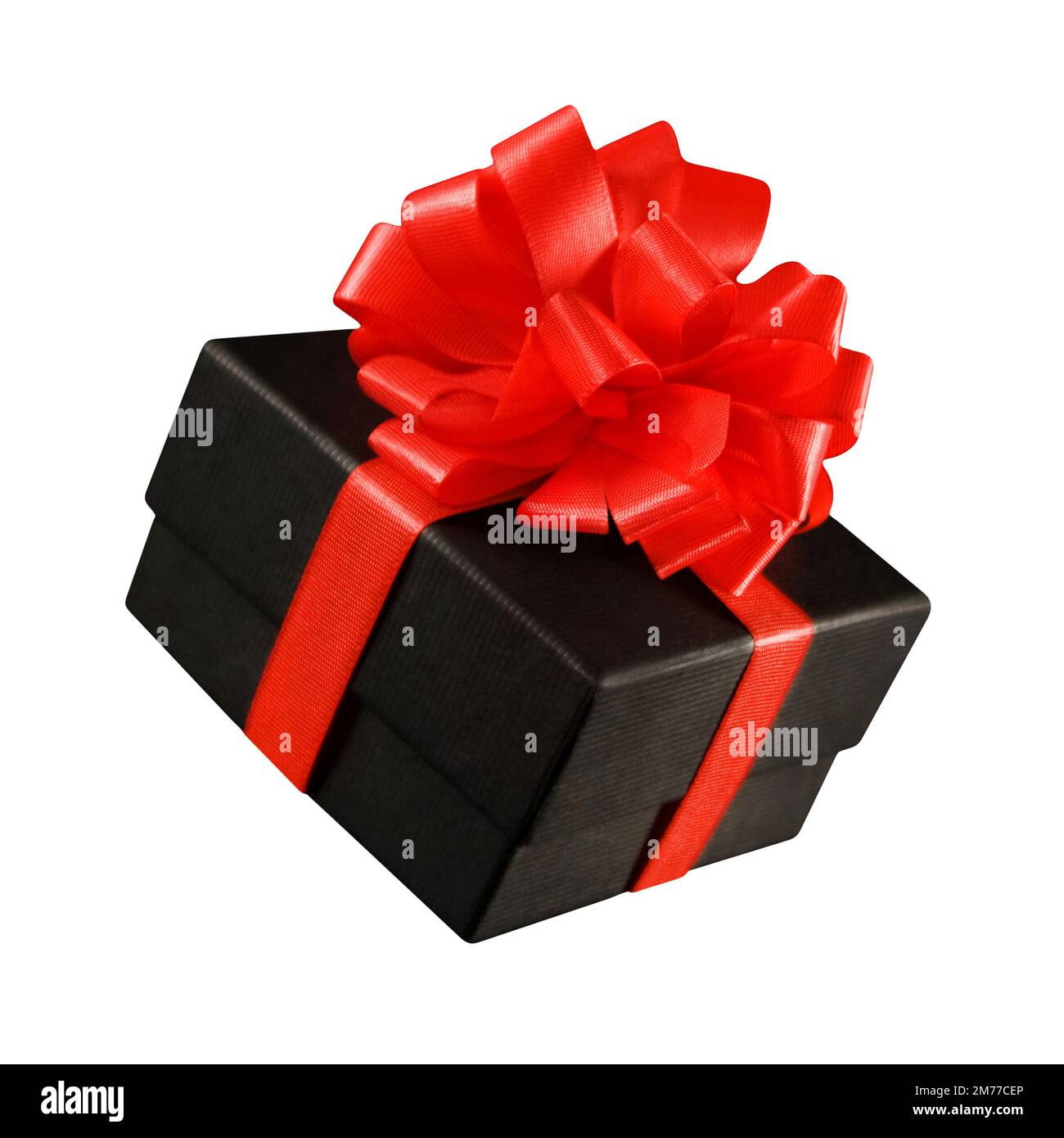 Black red gift box isolated on white background Stock Photo - Alamy