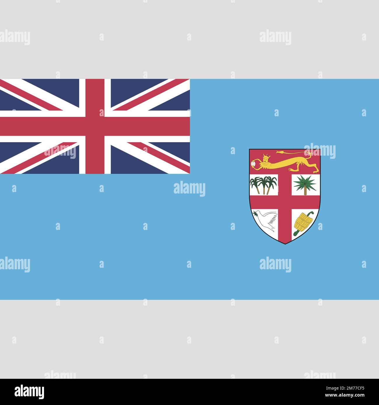 original and simple Fiji flag isolated vector in official colors and ...