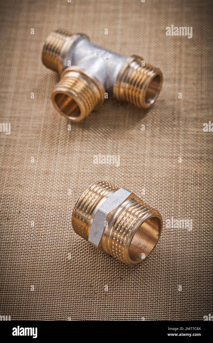 Plumbing fixtures pipe fittings on water mesh filter Stock Photo - Alamy