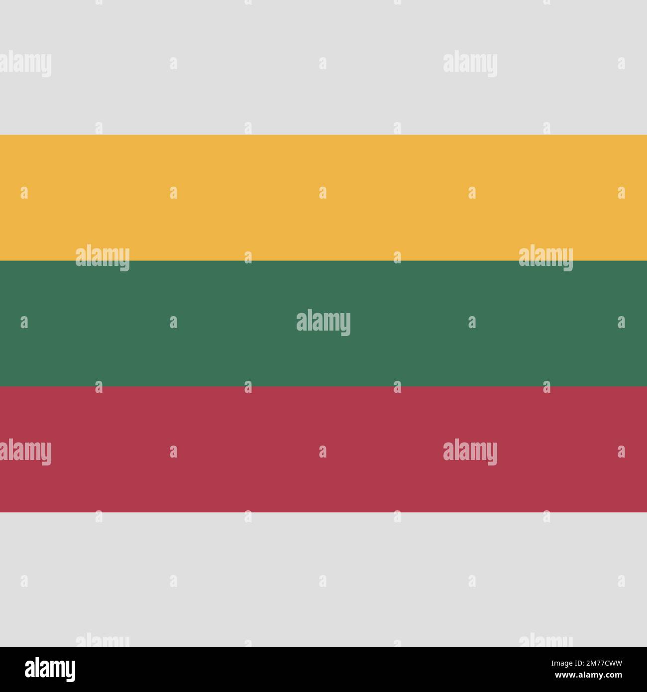 National and civil flag of Lithuania. Official colors. Correct ...