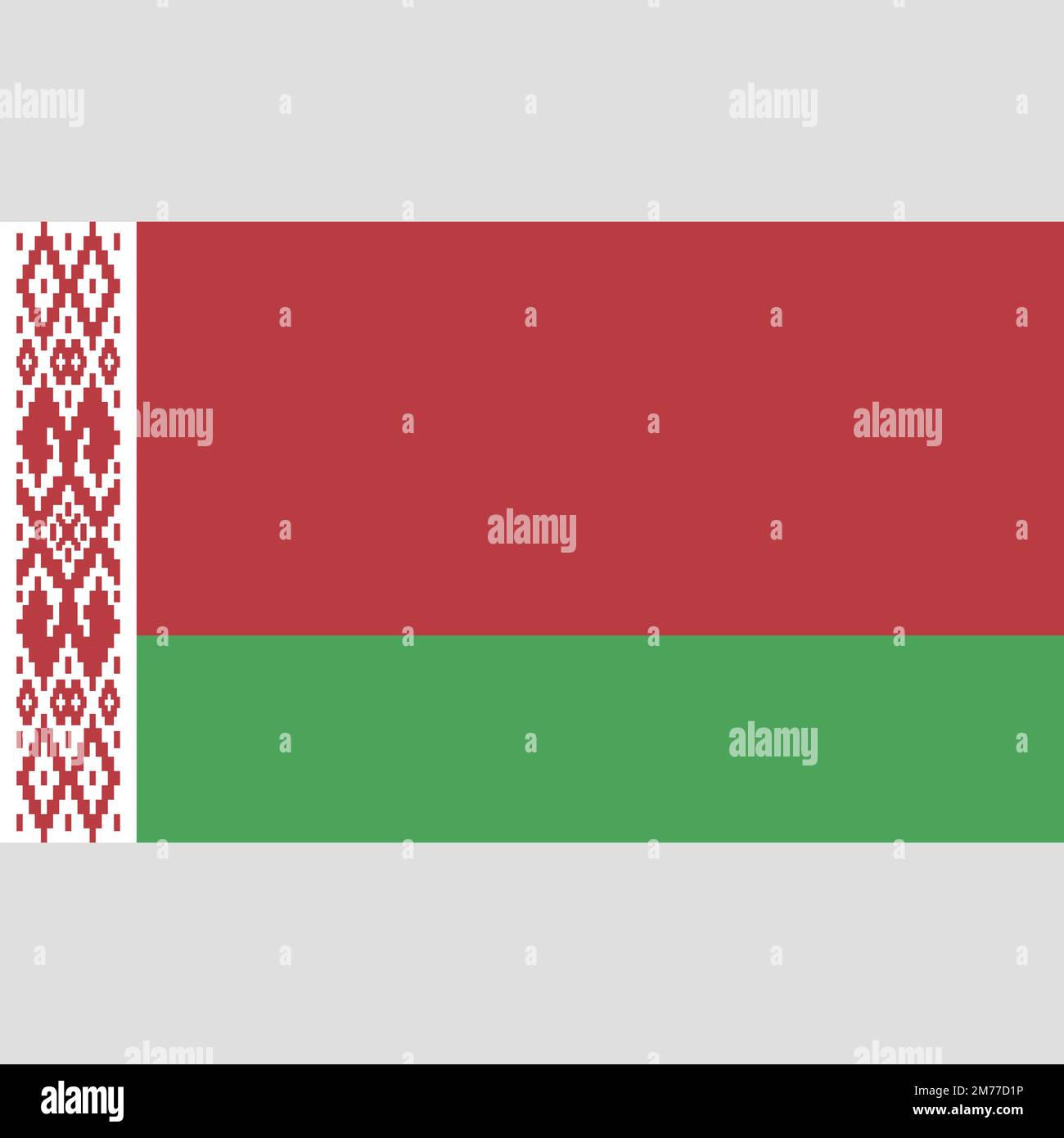Belarus flag vector graphic. Rectangle Belarusian flag illustration ...