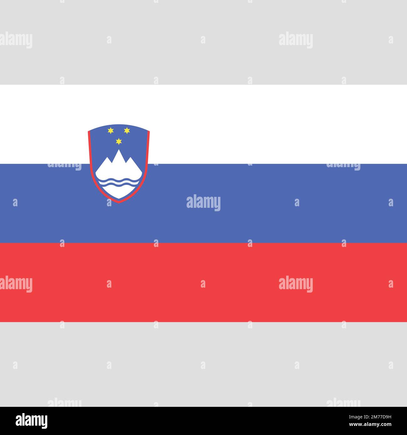 Slovenia . national flag. symbol . illustration on white background ...