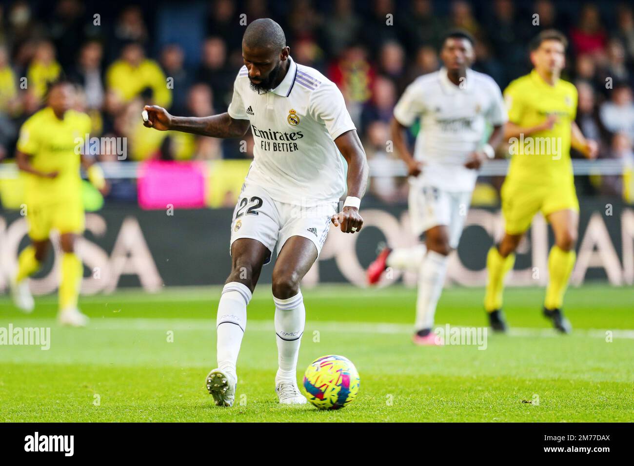 Antonio Rudiger of Real Madrid during the Spanish championship La Liga ...