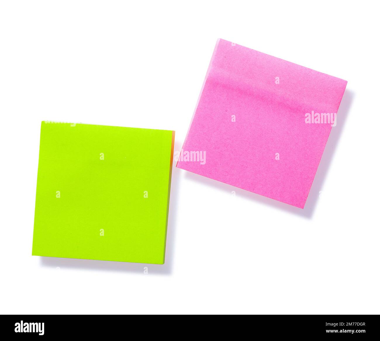 red and green sticky note isolated Stock Photo - Alamy