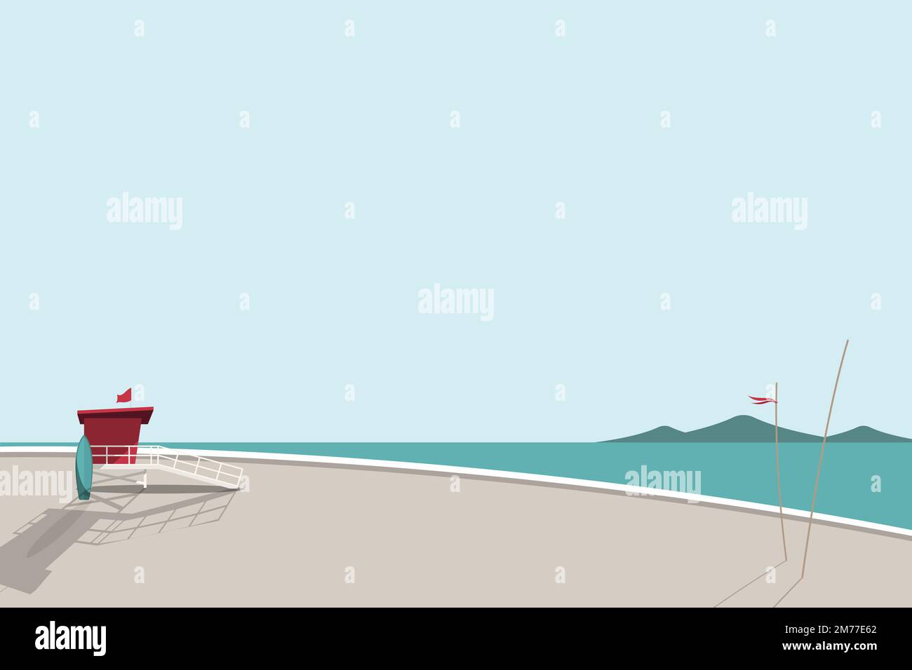 Beach cabin by the seaside vector Stock Vector Image & Art - Alamy