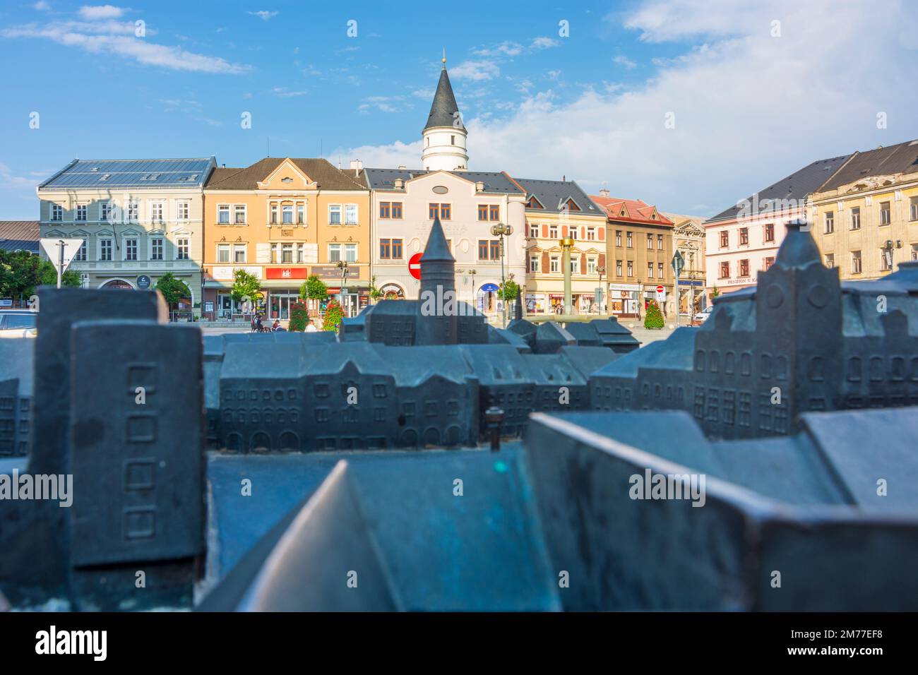 Prerov (Prerau) : T. G. Masaryk Square, Prerov Castle in , Olomoucky ...