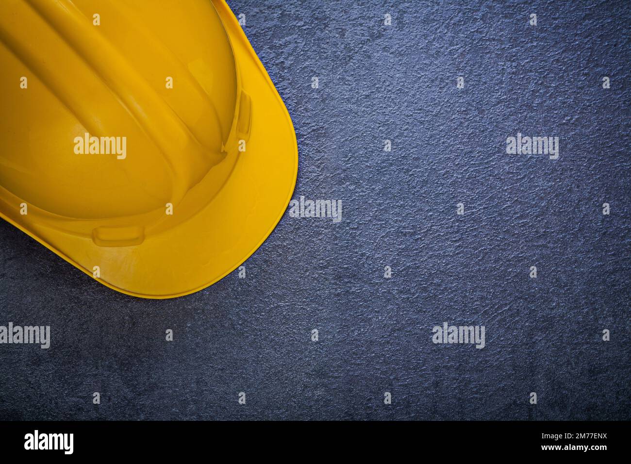 Safety hard hat on black background construction concept Stock Photo ...