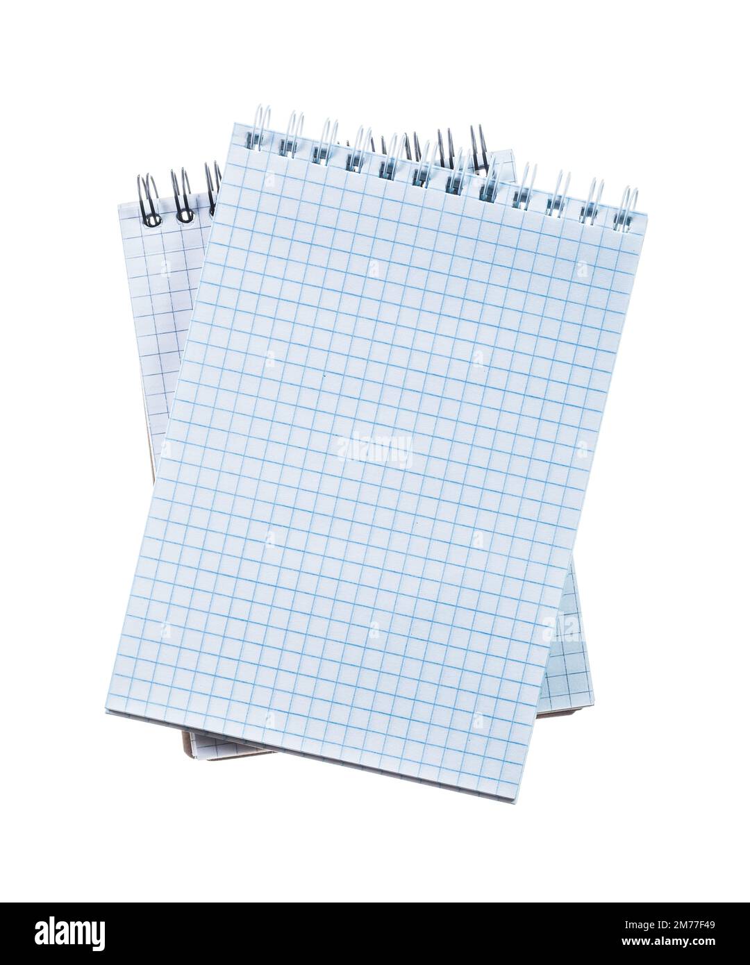 Set of checked notebooks isolated on white Stock Photo - Alamy